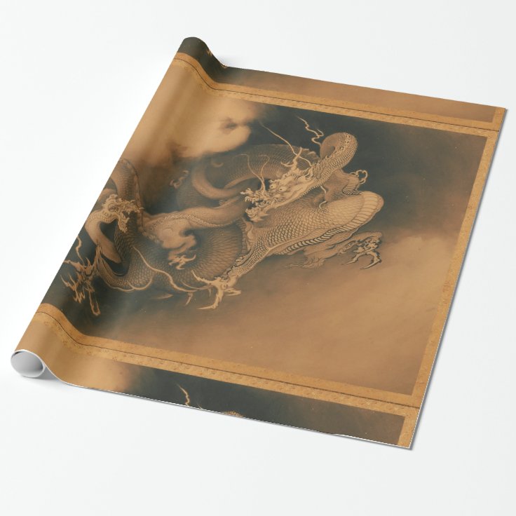 Vintage Japanese Dragon Wrapping Paper | Zazzle