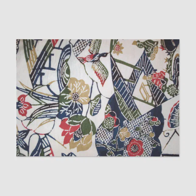 Vintage Japanese Kimono Textile (Bingata) Tissue Paper | Zazzle