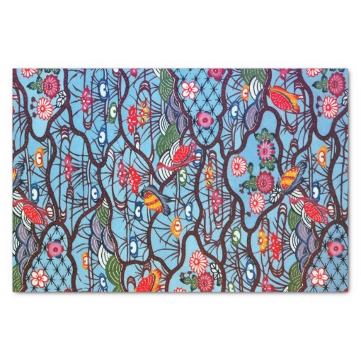 Vintage Japanese Kimono Textile (Bingata) Tissue Paper | Zazzle