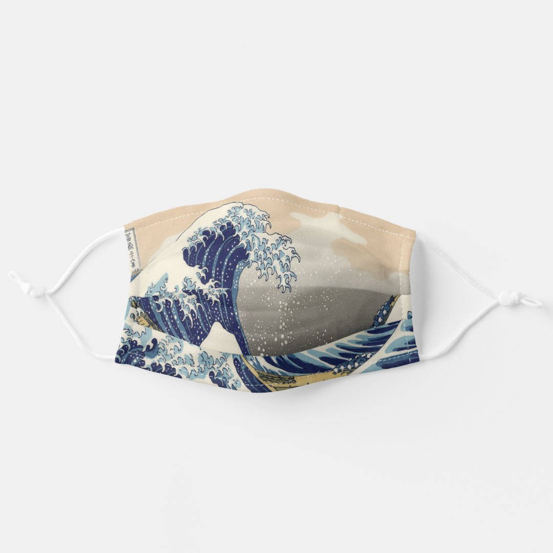 vintage japanese ukiyo e art the great wave adult cloth face mask | Zazzle