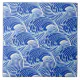 Vintage Japanese Waves, Cobalt Blue and White Ceramic Tile | Zazzle