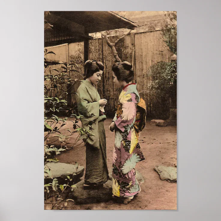 Vintage Japanese Women Poster | Zazzle