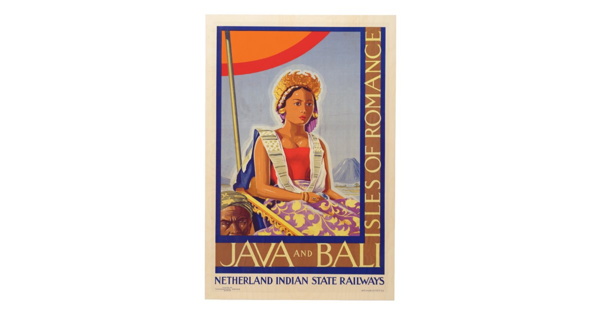 Vintage Java Bali Indonesia Travel Poster | Zazzle