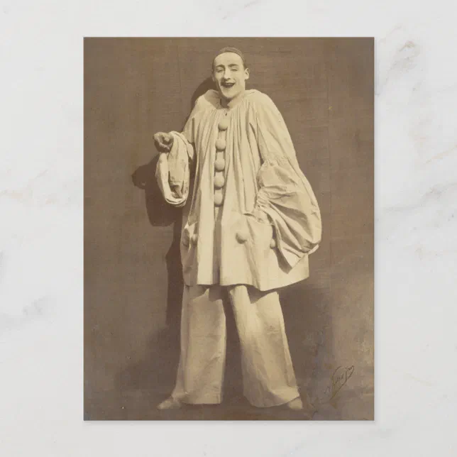 Vintage Jean-Gaspard Deburau French Mime Postcard | Zazzle