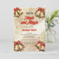 Vintage Jingle and Mingle Bells Christmas Party Invitation | Zazzle
