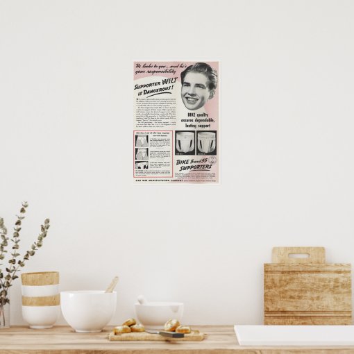 Vintage Jockstrap Ad Poster | Zazzle
