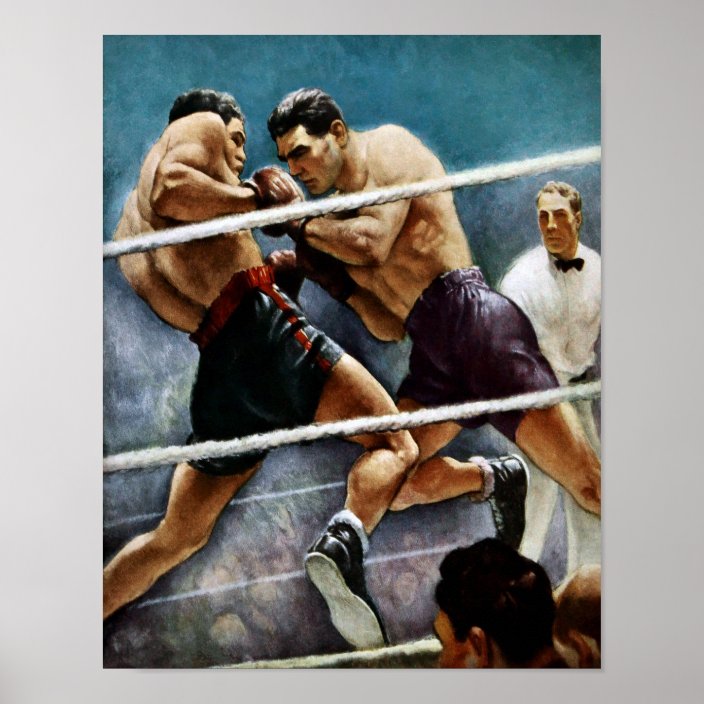 Vintage Joe Lewis vs Max Schmeling Art Poster | Zazzle.com