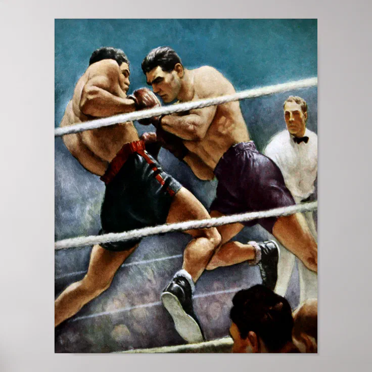 Vintage Joe Lewis vs Max Schmeling Art Poster | Zazzle