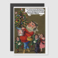 Vintage Jolly St Nick with Christmas Tree Holiday | Zazzle