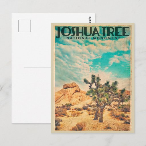 Vintage Joshua Tree Travel Postcard | Zazzle