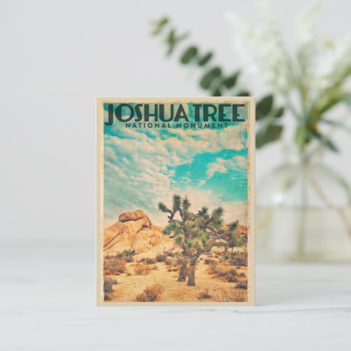 Vintage Joshua Tree Travel Postcard | Zazzle