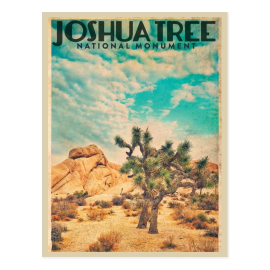 Vintage Joshua Tree Travel Postcard | Zazzle.com