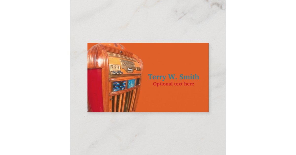 Vintage Jukebox Business Card | Zazzle