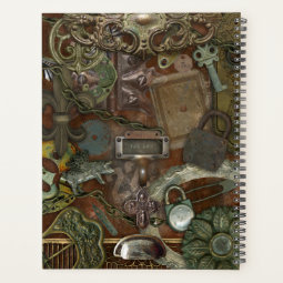 Vintage Junk Metal Steampunk Planner | Zazzle