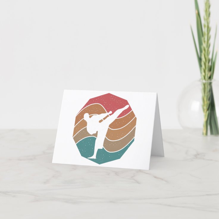 Vintage Karate Thank You Card | Zazzle