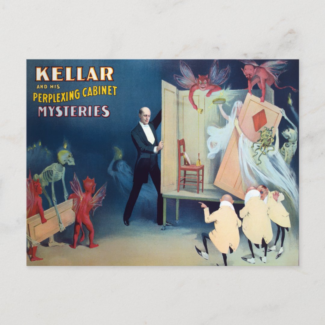 Vintage Kellar Magic Poster Postcard | Zazzle