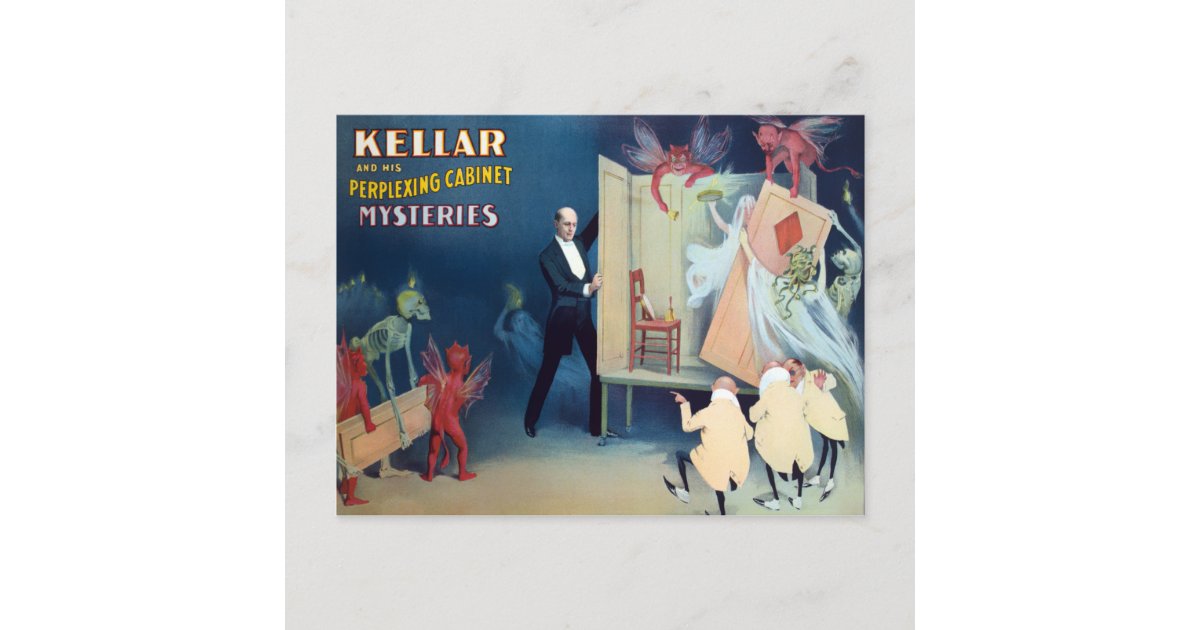 Vintage Kellar Magic Poster Postcard | Zazzle