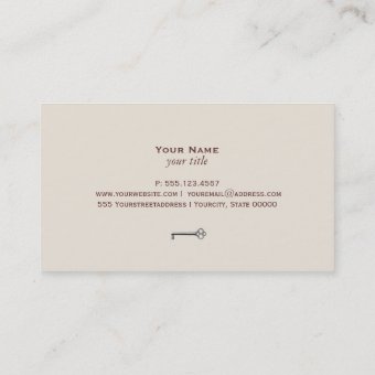 Vintage Key Business Card | Zazzle