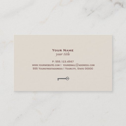 Vintage Key Business Card | Zazzle