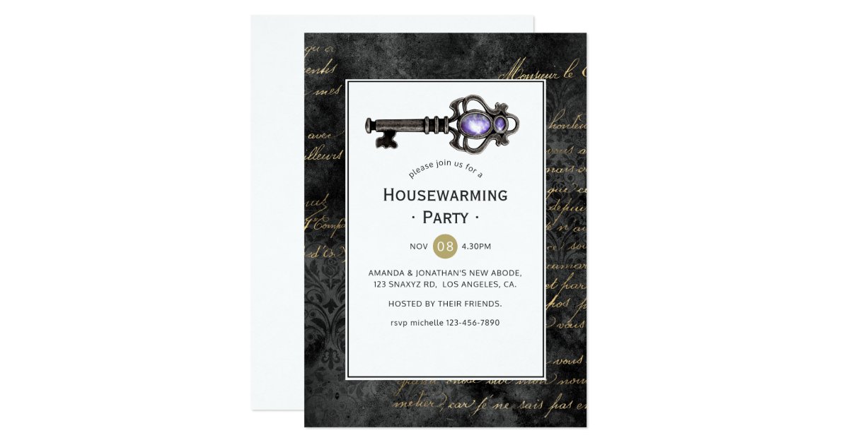 Vintage Key Housewarming Party Invitation | Zazzle.com