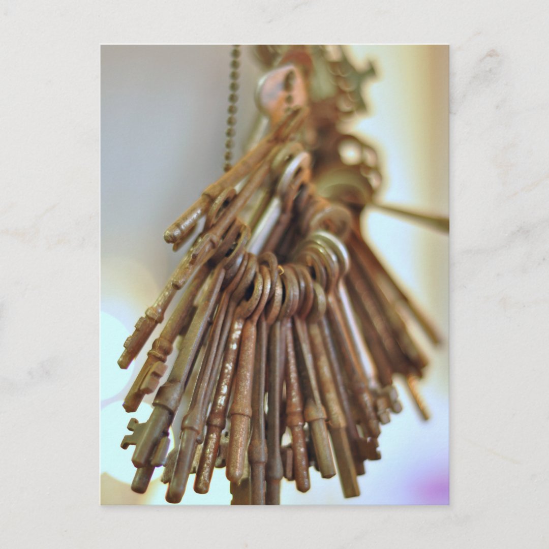 Vintage keys Skeleton Keys Vintage Postcard | Zazzle