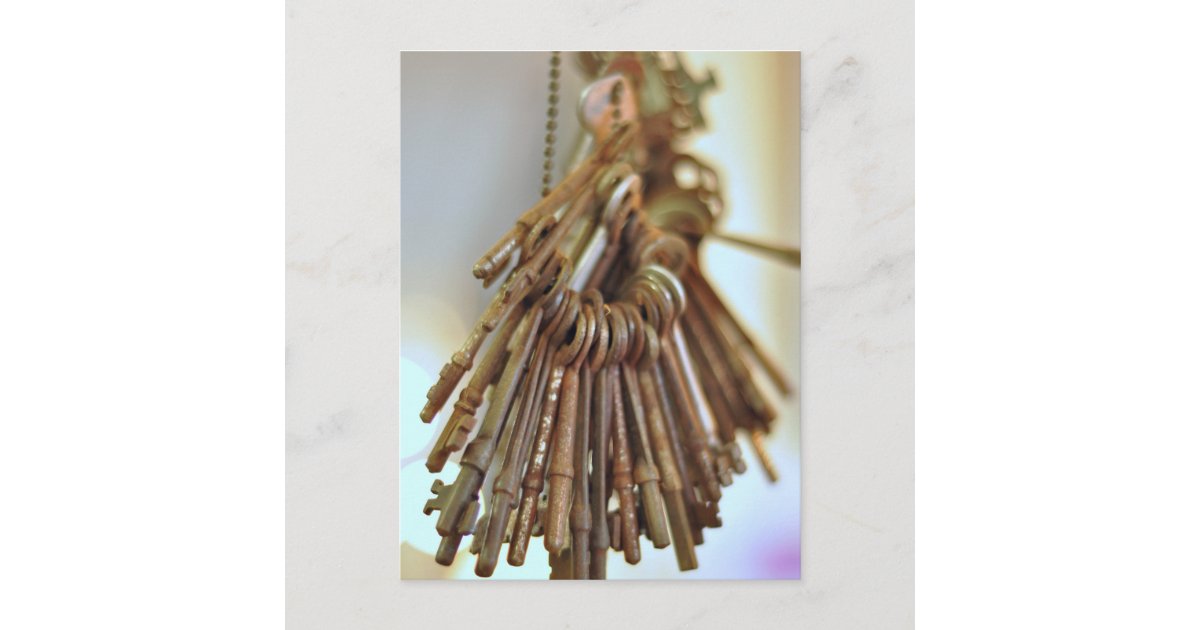 Vintage keys Skeleton Keys Vintage Postcard | Zazzle