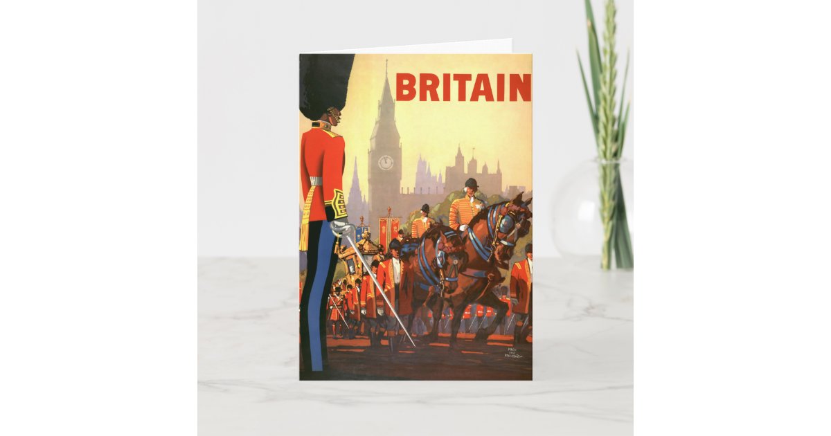 Vintage King's British Royal Guard Great Britain Card | Zazzle