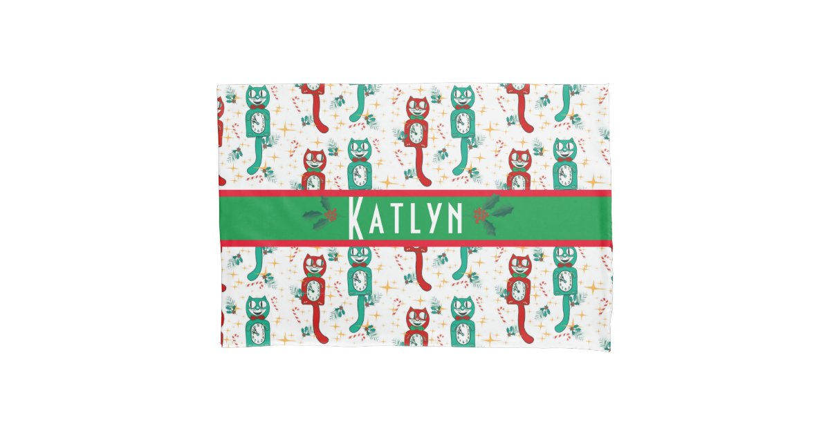 Vintage Kit Kat Cute Christmas Pillow Case | Zazzle
