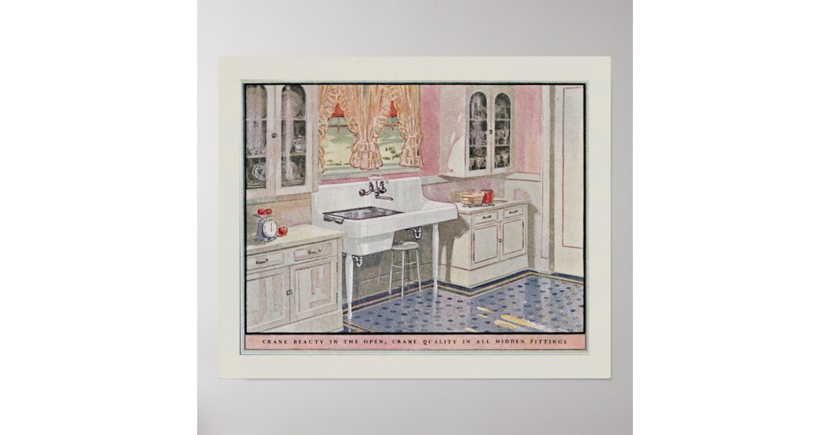 Vintage Kitchen 1925 Poster | Zazzle