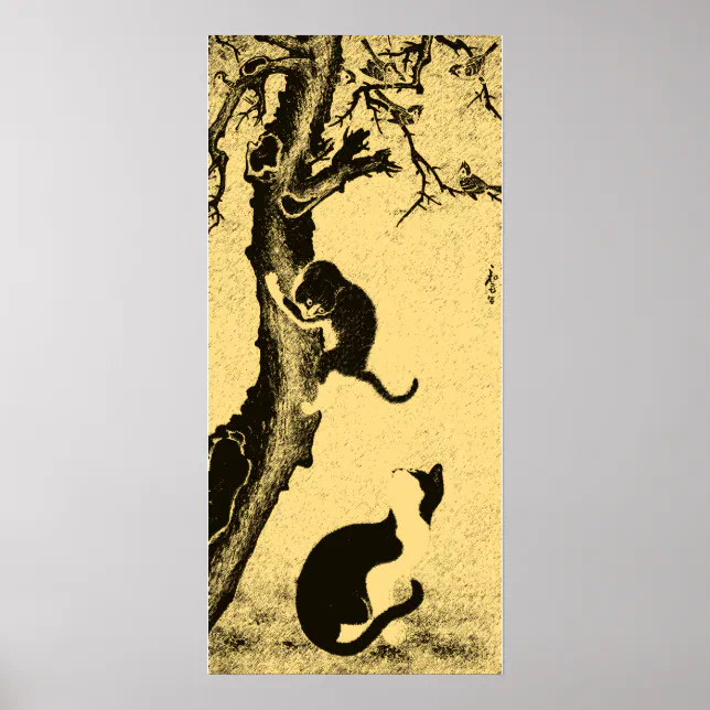 Vintage Korean Cat Art Poster | Zazzle