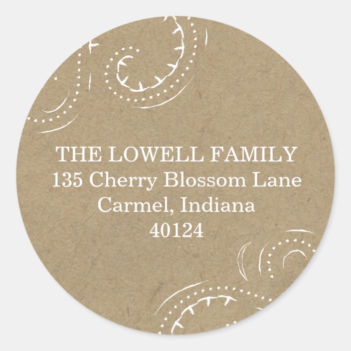 Vintage Kraft Rustic Address Label Template | Zazzle.com