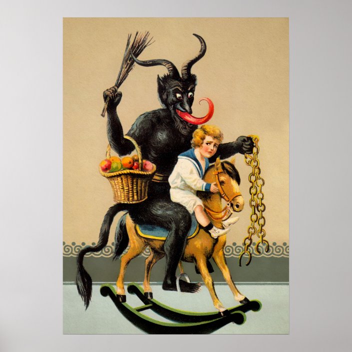 Vintage Krampus Art Poster | Zazzle.com
