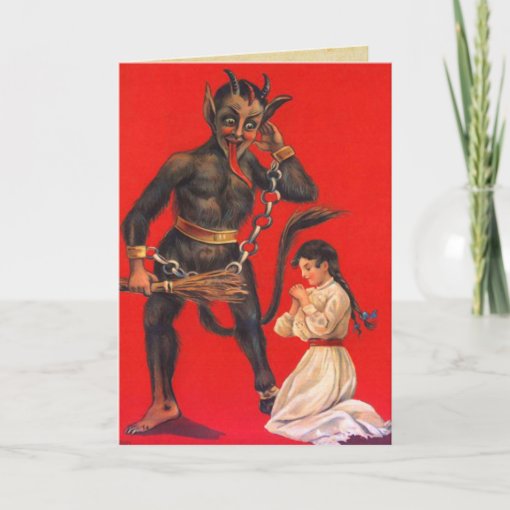 Vintage Krampus Christmas Cards | Zazzle