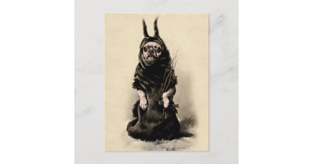 Vintage Krampus Dog Postcard | Zazzle