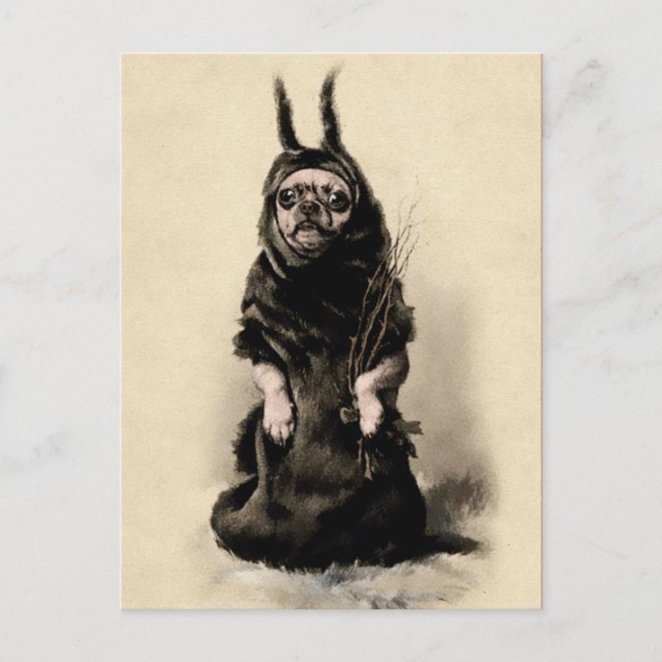 Vintage Krampus Dog Postcard | Zazzle