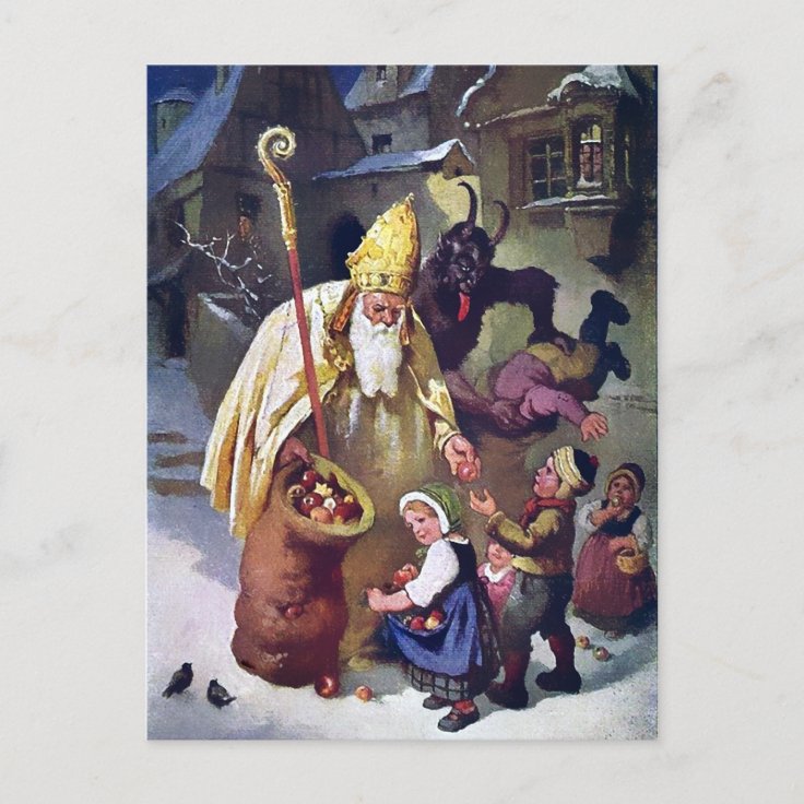 Vintage Krampus Postcard | Zazzle