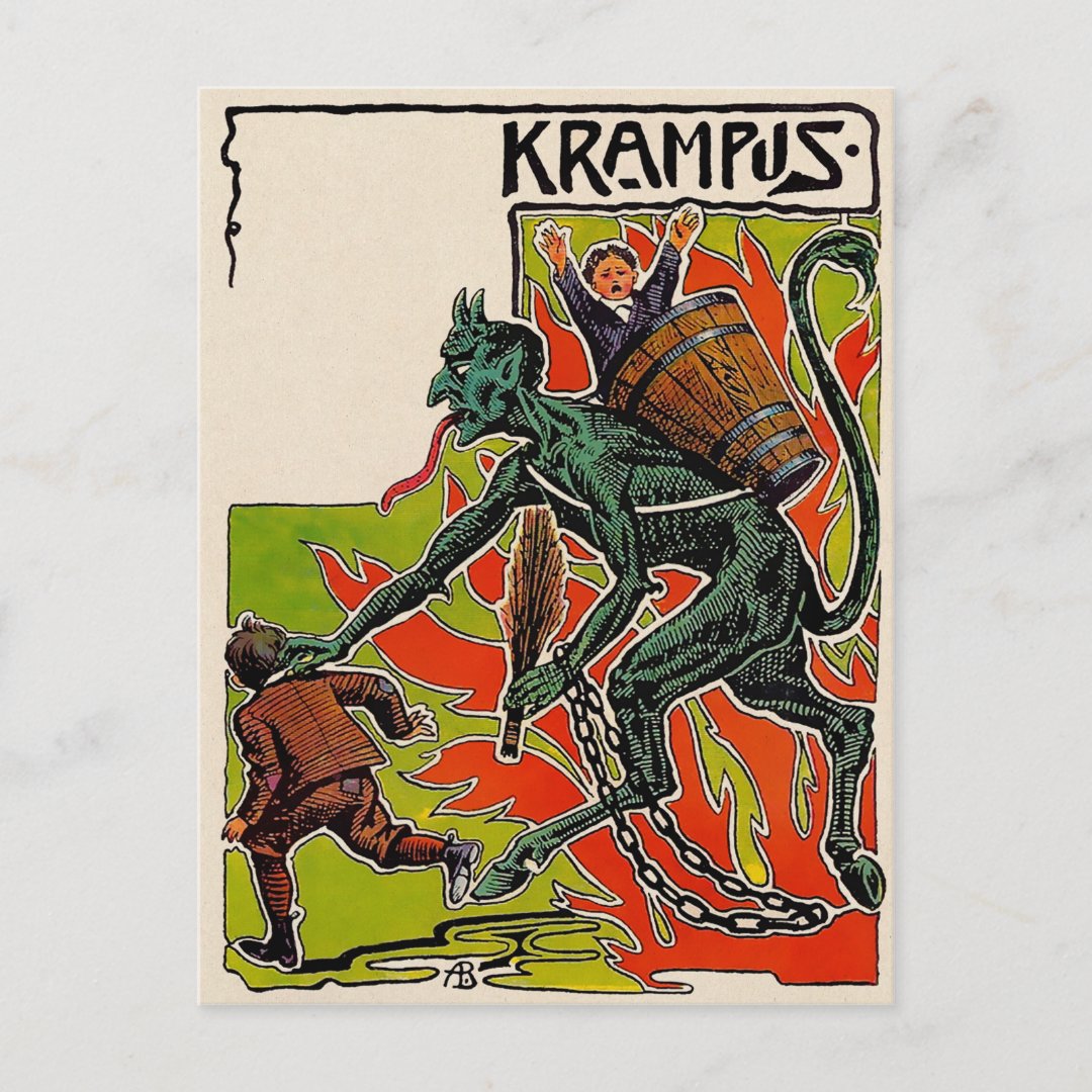 Vintage Krampus Postcard | Zazzle