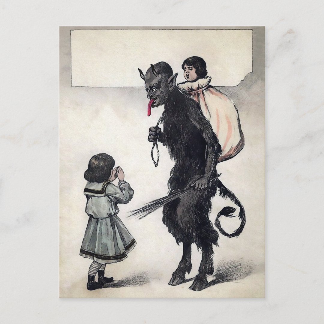 Vintage Krampus Postcard | Zazzle