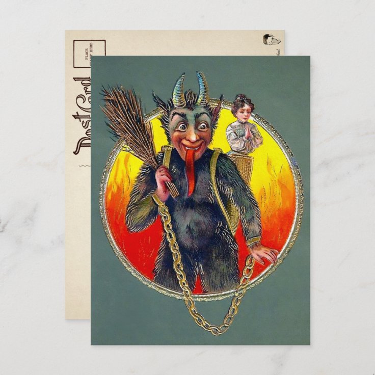 Vintage Krampus Postcard | Zazzle