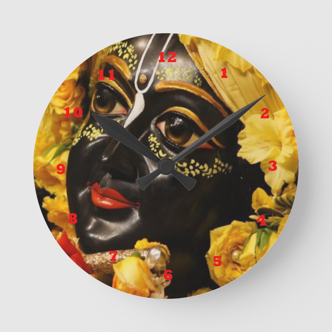 VINTAGE Krishna India Canada Round Clock | Zazzle