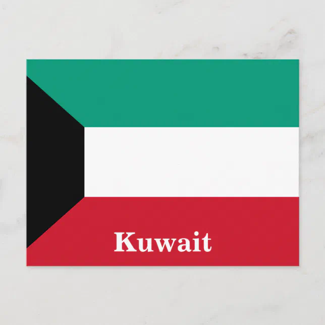 Vintage Kuwait Flag Travel Tourism Postcard | Zazzle