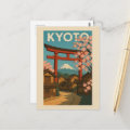 Vintage Kyoto Japan Mountain Travel Postcard | Zazzle