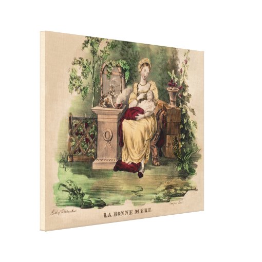 Vintage La Bonne Mere (The Good Mother), Restored Canvas Print | Zazzle