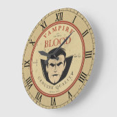Vintage Label Halloween Vampire Wall Clock | Zazzle