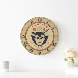 Vintage Label Halloween Vampire Wall Clock | Zazzle