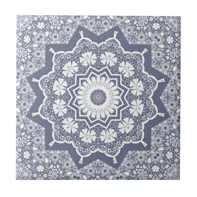Vintage lace ceramic tile | Zazzle