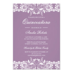 Purple Quinceañera Invitations | Zazzle