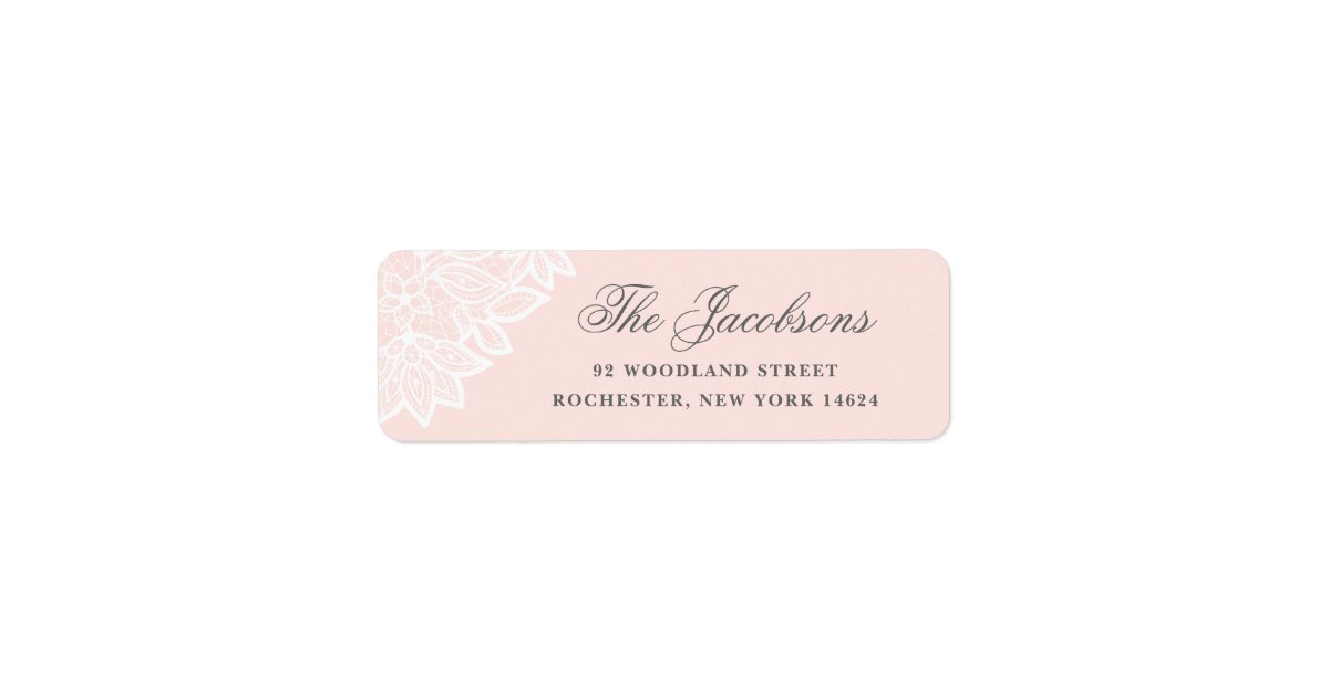 Vintage lace return address labels | Zazzle