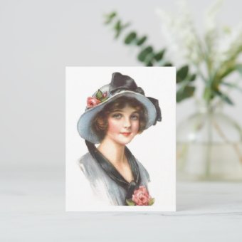 Vintage Lady Postcard | Zazzle