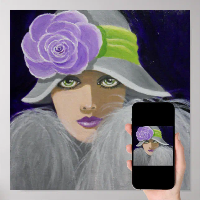 VINTAGE LADY POSTER | Zazzle